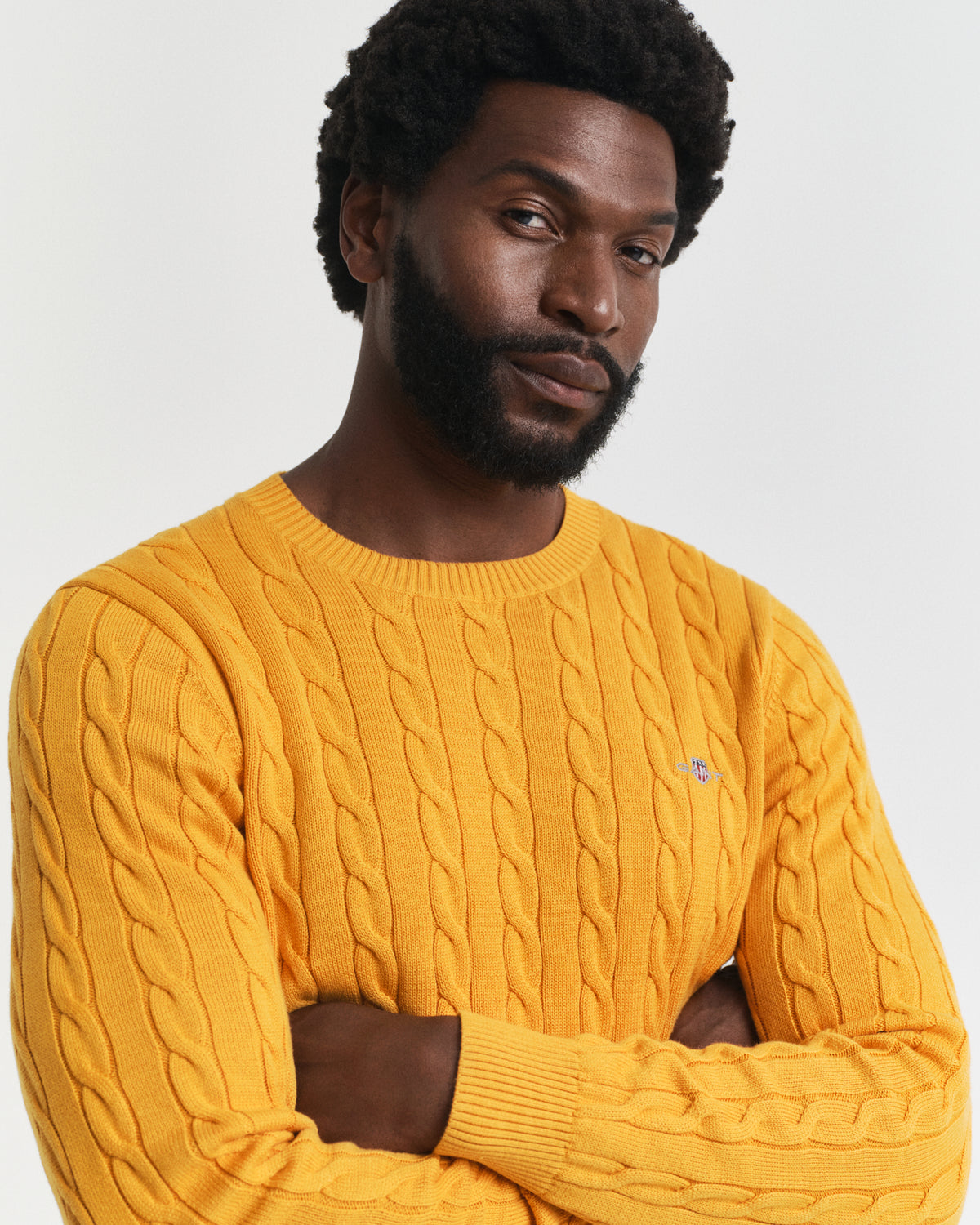 Cotton Cable Knit Crew Neck Sweater – GANT